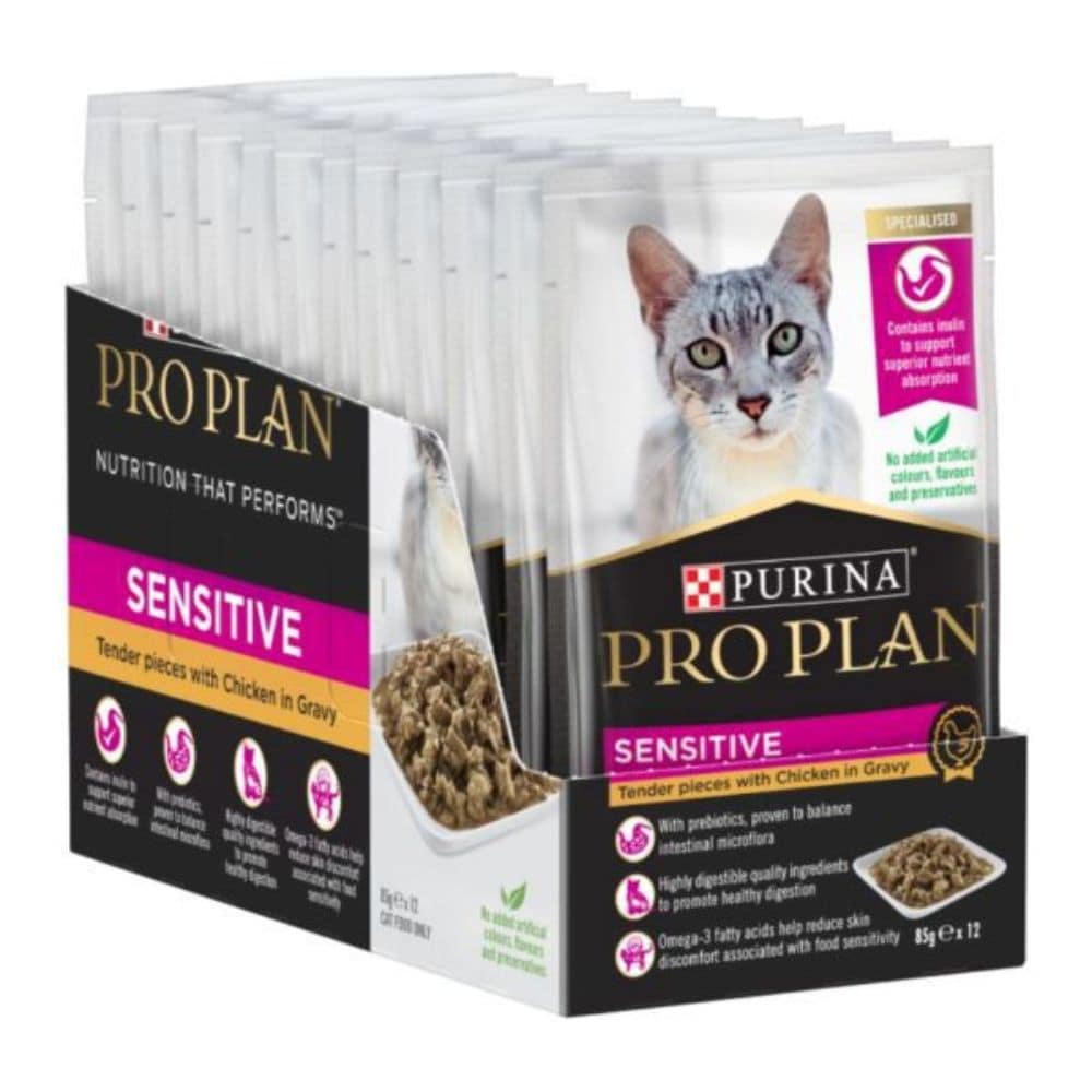 Pro Plan Sensitive Adult Wet Cat Food Chicken Gravy | Pet Hero