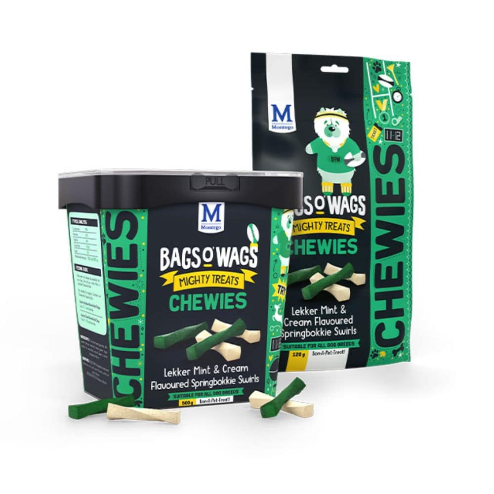 Montego Bags O’ Wags Lekker Mint & Cream Flavoured Springbokkie Swirls ...