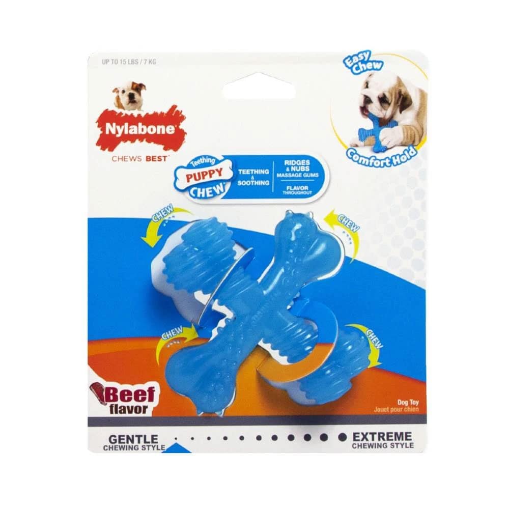 Nylabone Puppy X Shaped Chew (Beef) | Pet Hero