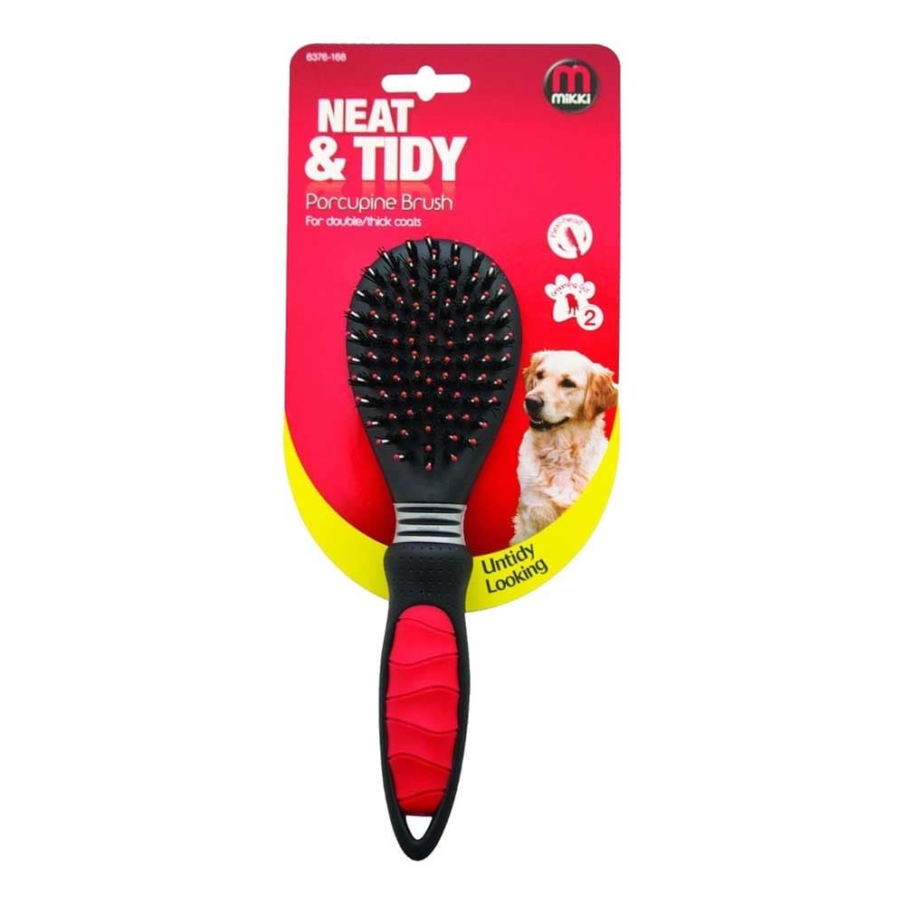 Mikki Porcupine Brush For Double/Thick Coats | Pet Hero