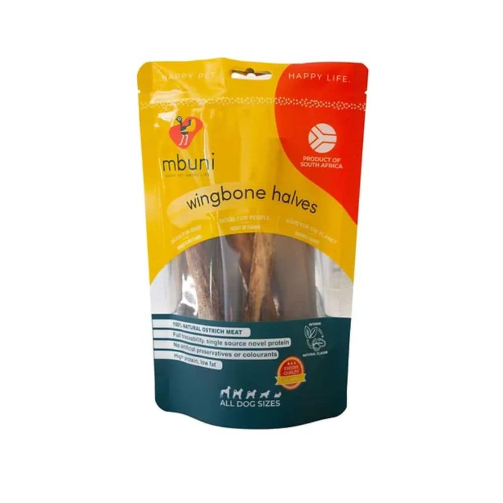 Mbuni Wing Bone Halves Dog Treat | Pet Hero