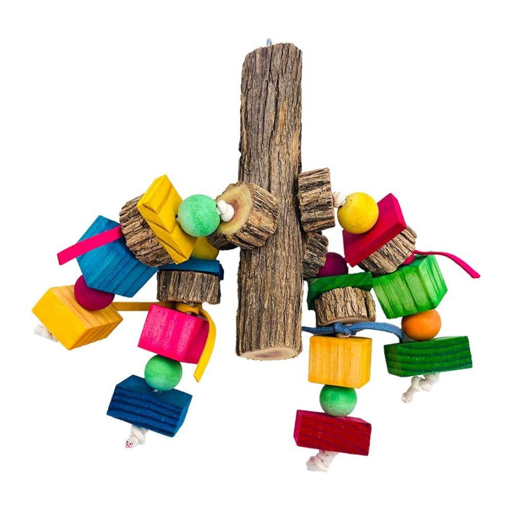 Sprogley Sekelbos Perch Bird Toy with Blocks and Beads | Pet Hero