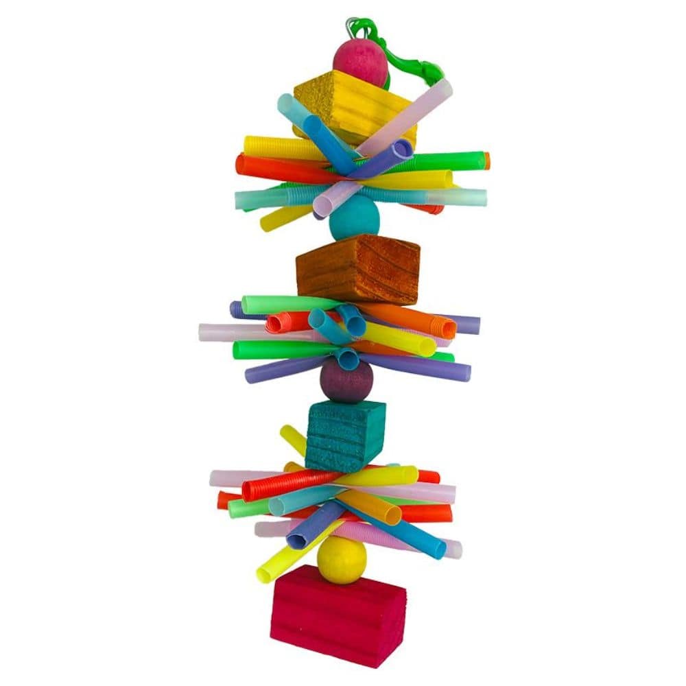 Sprogley Straw Bird Toy Dangler with Bell | Pet Hero