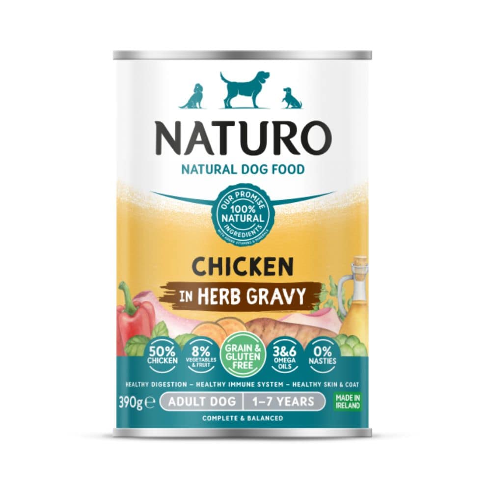 Naturo Adult Chicken in Herb Gravy Can Dog Food | Pet Hero
