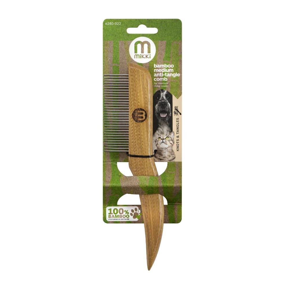 Mikki Bamboo Anti-Tangle Comb | Pet Hero