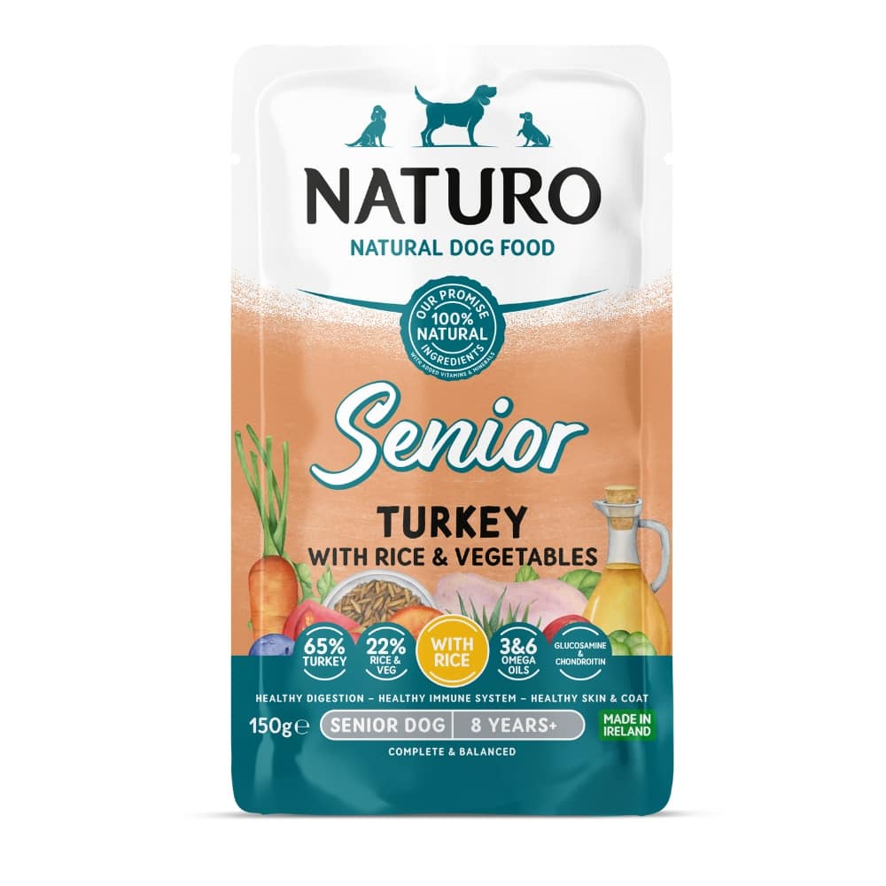 Naturo Senior Turkey with Rice and Vegetables Dog Wet Food Pouches ...