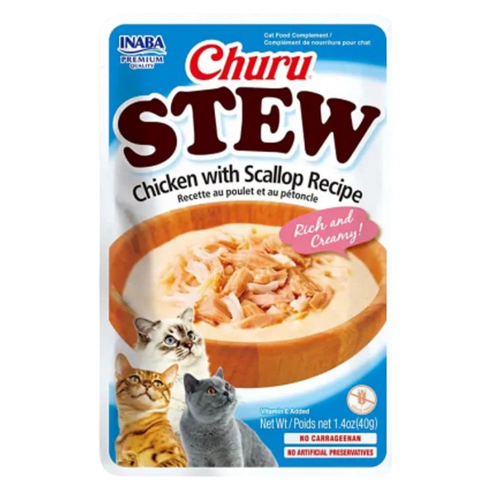 Inaba Churu Chicken Stew with Scallop Pouch for Cats | Pet Hero