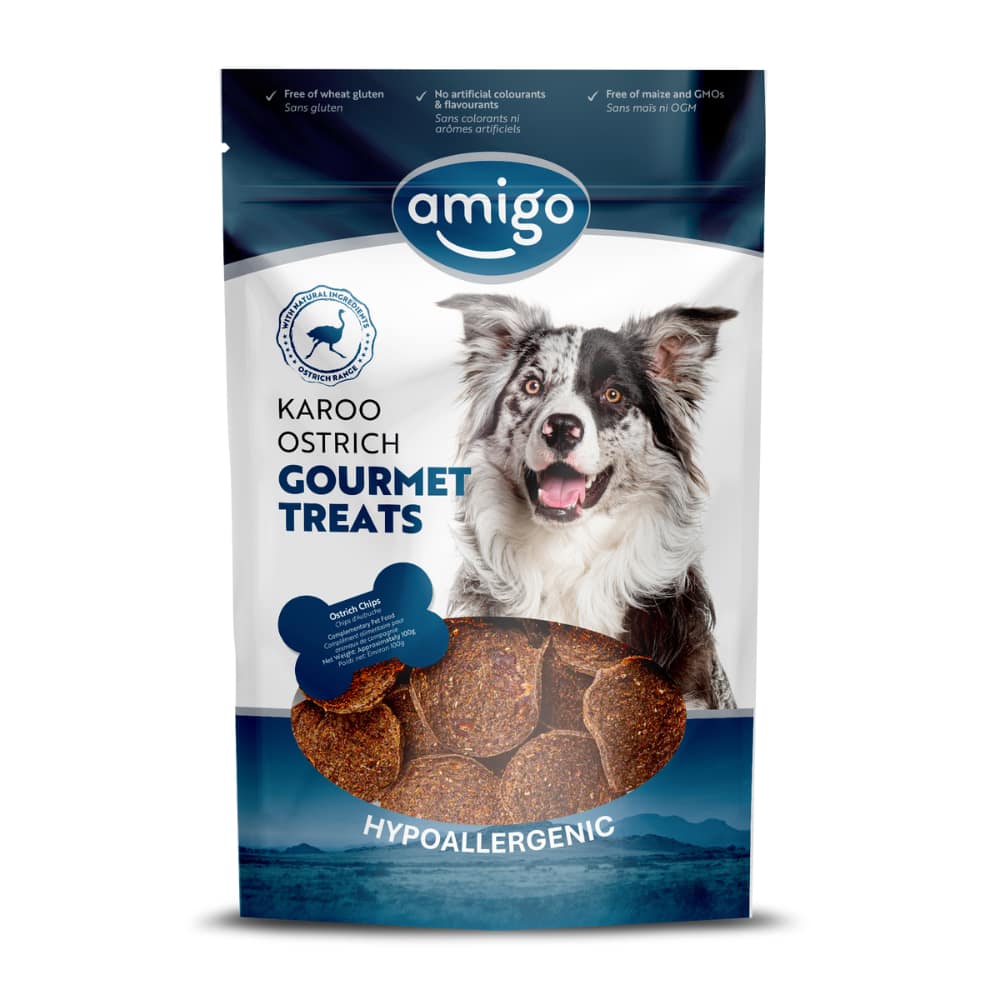 Amigo Gourmet Treats - Ostrich Chips | Pet Hero