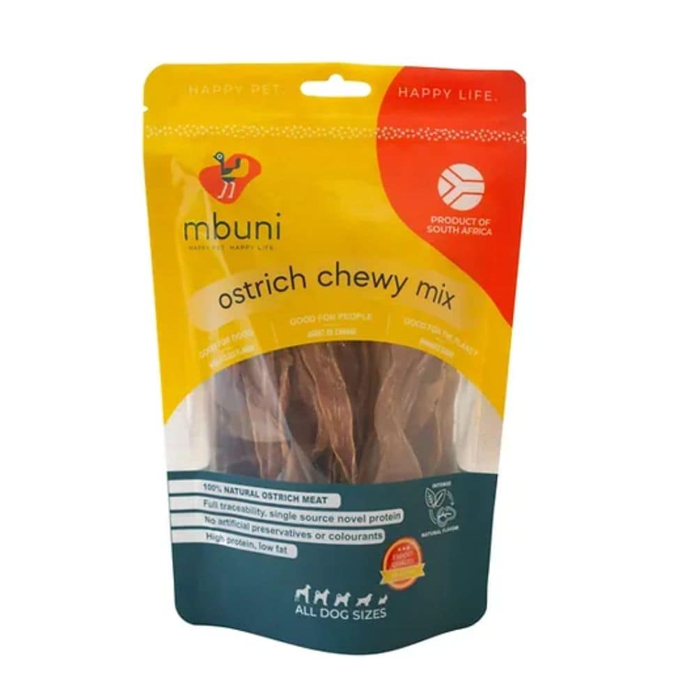 Mbuni Ostrich Chewy Mix Dog Treat | Pet Hero