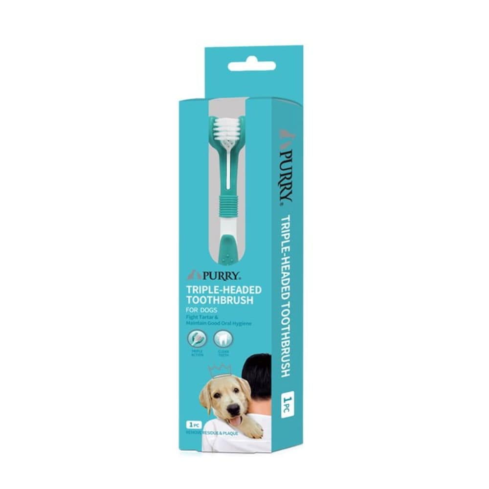 Purry Triple-headed Toothbrush for Dogs | Pet Hero