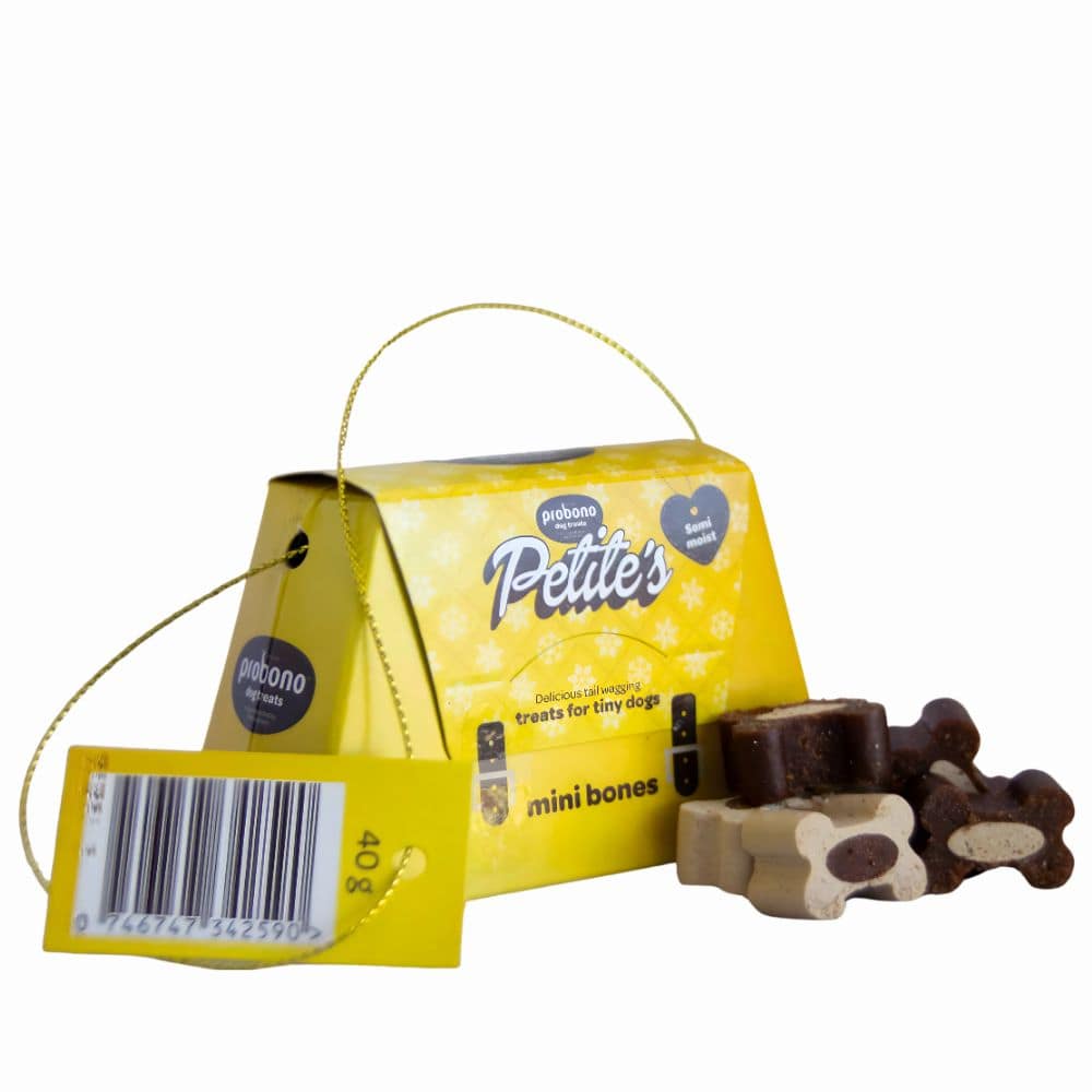 Probono Petite Semi-Moist Mini Bones Dog Treats - Christmas Tree ...